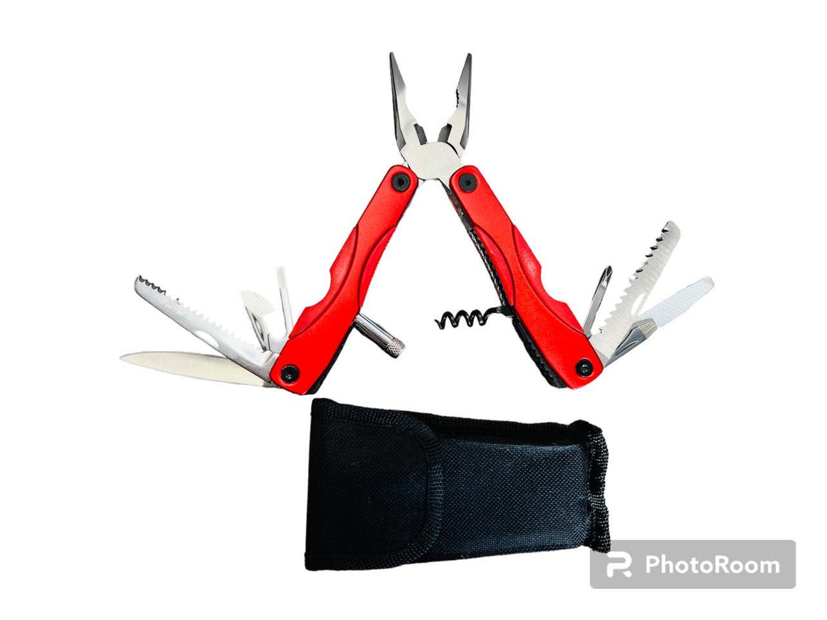 New Multi-Tool w/ Pocket CliP & Sheath, Red! Super handy to have on ha ...